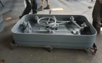 China Manual Hinged Pressure Tight Aluminum Boat Cabin Door 600x1500mm 8mm Thick for sale