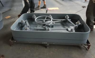 China Manual Hinged Pressure Tight Aluminum Boat Cabin Door 600x1500mm 8mm Thick for sale