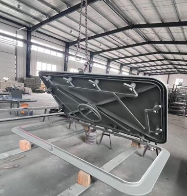 China GB/T3477-2023 Custom Marine Doors Painted Surface Cabin Boat Door 1400x600mm 8mm Thick for sale