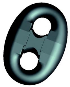 China CCS BV Certified Kenter Shackle 87mm for Offshore Mooring Chain R3 to R6 for sale