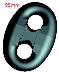 China CCS BV Certified OEM Kenter Shackle 95mm for Offshore Mooring Chain R3 to R6 for sale