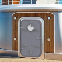 China CCS Certified Marine Watertight Door Customizable with Windows Steel Square Shape Fast Delivery for sale