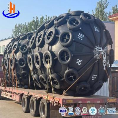 China Yokohama Foam Filled Pneumatic Rubber Fender 2*5m Used Durable Natural Floating Marine Supply CCS Certified Ship Shandong ZHH for sale