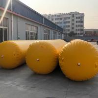 China Factory-Priced Durable Inflatable PVC Boat Airbag Protection Natural Rubber Float Mooring Buoy CCS Certificate Black Cylindrical for sale
