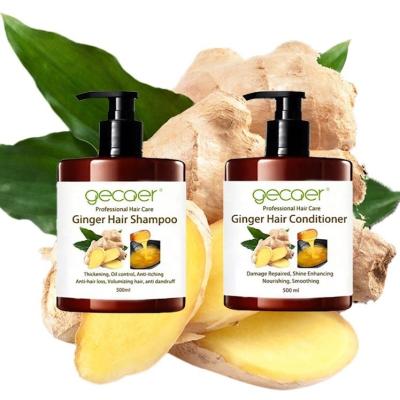 China Natural Organic Keratin Shampoo and Conditioner Set Ginger Private Label for Hair Care for sale
