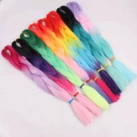 China 24 Inch Synthetic Crochet Braid Pre Stretched Braiding Hair Colorful for sale