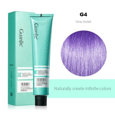 China G4 Vine Violet Color Changing Salon Specification Semi Permanent Hair Dye Cream Form for sale