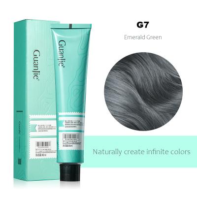 China G7 Emerald Green Hair Color Shadow Sample Book Cream for Non-Irritating Hair Dye for sale