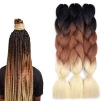 China Chemical Processing Synthetic Crochet Braids Hair Extensions Pre Stretched And Dyed for sale