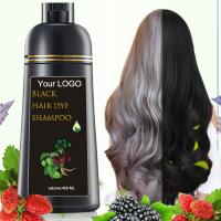 China OEM/ODM Acceptable BLACK Hair Dye Shampoo for Permanent Grey Coverage and Multi Colors for sale