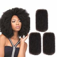 China Kinky Curly Human Hair Bundles For Braiding And Lock Extensions Chemical Processing for sale