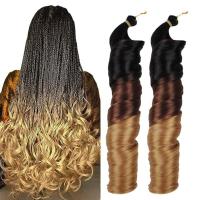 China Synthetic Crochet Braids Hair Extensions In Solid And Ombre Colors For Black Women for sale