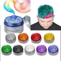 China 9 Colors Elastic Styling Hair Wax For Man And Woman Temporary Hair Color Wax for sale
