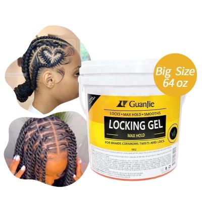 China Extreme Hold High Shine Edge Control Gel for Braids Twist Locs 64oz Smooth and Locks for sale