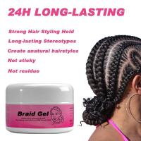 China Private Label Hair Braid Gel for 4c African Hair Extra Strong Hold Twists Styling for sale