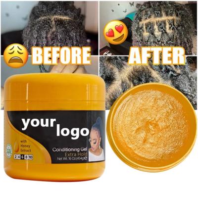 China 16oz Honey Extract Edge Control Conditioning Gel for 4C Hair Unisex All Hair Types for sale