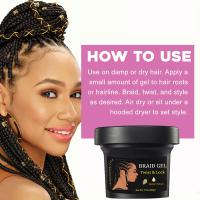 China Strong Hold Alcohol-Free Gel for 4C Hair Styling Twist Loc Braid Tresse Private Label for sale