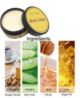 China Strong Hold Natural Look Matte Texture Hair Paste Hair Mud for Men Stock 100g Volume for sale