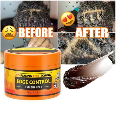 China Custom Logo Braids Gel Private Label Black Edge Control Long Lasting Strong Hold Pomade For Tames Baby Hair for sale