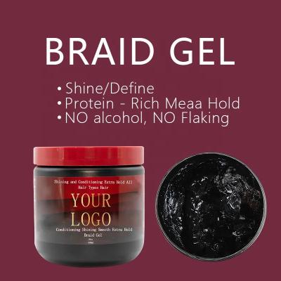 China Firmly Hold 24 Hours Braiding Gel For All Hair Types Natural Smoothing Holding Hair Gel For Braids 16 Oz for sale