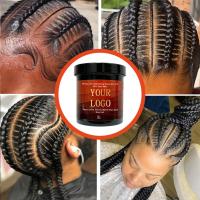 China Customize Logo Strawberry Scent Braiding Gel For Hair Locks Twists Tames Frizz Edge Control Braid Gel No Flake Non Greasy Wax for sale