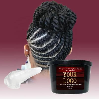China make your own 64oz fast drying 24 hour hair edge control strong hold custom styling wax no white braid gel for sale