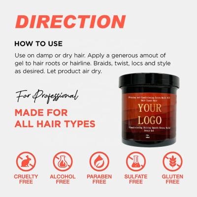 China Private Label Newest No Flaking No Residue For 4c Hair Gel Edge Control For Smooth All Day Extra Strong Hold Keep Good Styling for sale