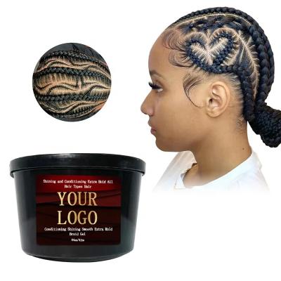 China Twist Loc Edge Braid Hair Gel Vendor No Flaky White Strong Hold big Size Braid Hair Locking Gel Anti-frizz Locks Hair Gel for sale