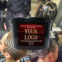 China 64oz Braid Gel For Braid Twist No Flaking Olive Oil Custom Braiding Jam Extra Hold 4C Hair Edge Control for sale
