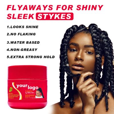 China Lock Gel Neat Braid Conditioning Extra Hold 4c Hair Styling Shining Hair Gel Low Custom Braiding And Locking Gel for sale