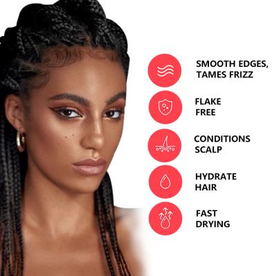 China Braid Gel With Coconut Oil Locs Twist Waves Wig Edge Strong Hold High Shine No Residue Smoothing Strawberry Scent for sale