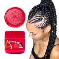 China Braid Gel With Coconut Oil Locs Twist Waves Wig Edge Strong Hold High Shine No Residue Smoothing Strawberry Scent for sale