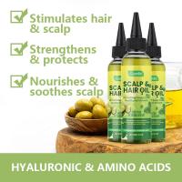 China Private Label Anti-Itching Olive Hair Scalp Oil Nourishing Saver Relieve Scalp Tension Refreshing Mint Scalp Oil for sale