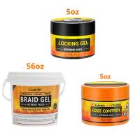 China Private Label Custom Logo Shine and Jam Gel Braiding Extra Hold Edge Control Hair Loc Braid Gel Wax for Black Women Men for sale