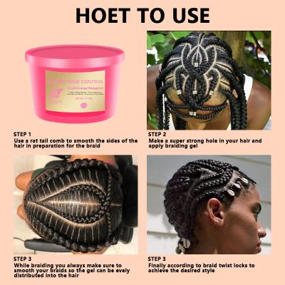 China Latest Products No Sticky Strong Hold No Residue Braiding Jam Extra Hold 4C Hair Edge Control for sale