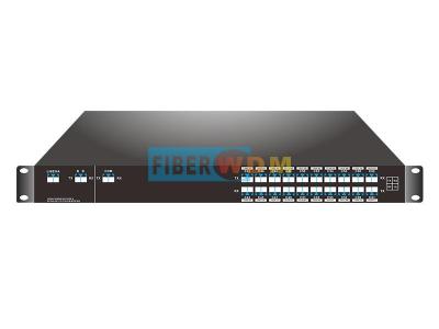 China 20CH 40 Waves DWDM MUX DEMUX Single Fiber with R B Filter 100GHz AAWG 1U Rack for sale