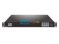 China Dual Fiber 8CH DWDM MUX DEMUX C21-C28 100GHz 1U Rack with EXP Port for sale