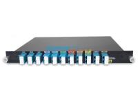 China 8CH CWDM MUX DEMUX Dual Fiber 1270-1450nm Skip 1390 1410nm LC/UPC LGX Box Plug-In Module for sale