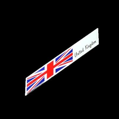 China UK Flag Metal Car Sticker Aluminum Fender Board Label 3D Emblem Badge 5x3cm for sale