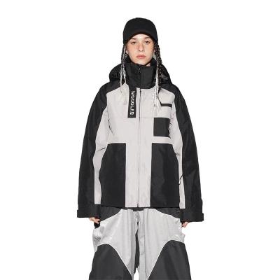 China Unisex Full Pressure Polyester Ski Suit Breathable Sportswear 2 Layer 10000mm Waterproof for sale