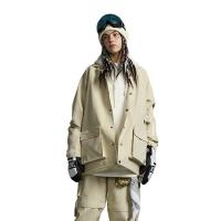 China Unisex Waterproof Skiing Hoodie Jacket 10000mm Windproof Polyester Snow Gear for Winter Sports for sale