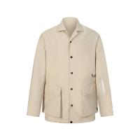 China Unisex Cuban Collar Puffer Jacket Soft Shell Waterproof Breathable and Printed Fabric for sale