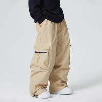China Seamless Fusing Khaki Snowboard Pants 3L Waterproof Unisex Ski Wear Custom Logo OEM for sale