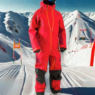 China Adult Waterproof One Piece Ski Suit 2024 Design Full Body Snowsuit Custom Logo for sale