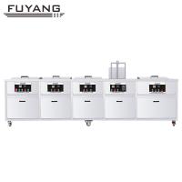 China Car Engine Auto Parts Ultrasonic Cleaner 96L Four Tank Immersion / Soak Cleaning for sale