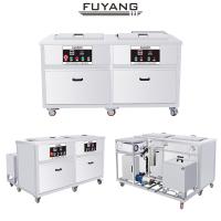 China 1800w Dual Slots Engine Ultrasonic Cleaner 135Liter Stainless Steel Dring Tank for sale