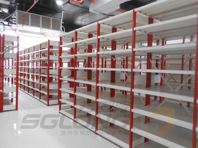 China Light Duty Grocery Display Rack , Retail Shop Shelving Combined Double Sided for sale