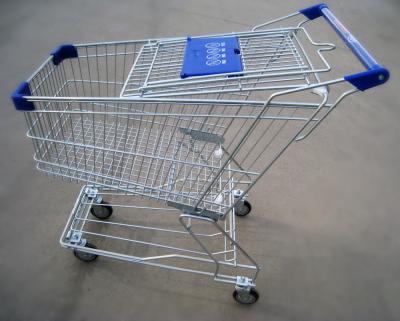 China Retailing Grocery Store Shopping Cart Equipment Zinc Plated Surface Treatment for sale