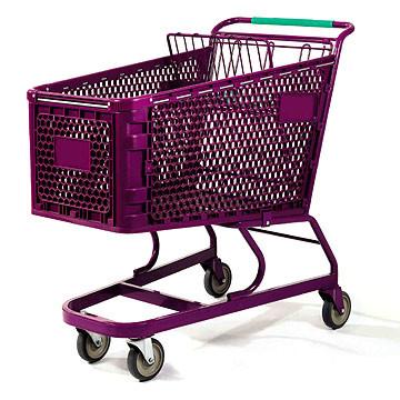 China Environmental Protection Supermarket Shopping Trolley Reliable Customer Logo for sale