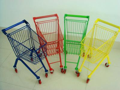 China Unfolding Grocery Store Shopping Cart High Bearing Capacity Smooth Feel for sale